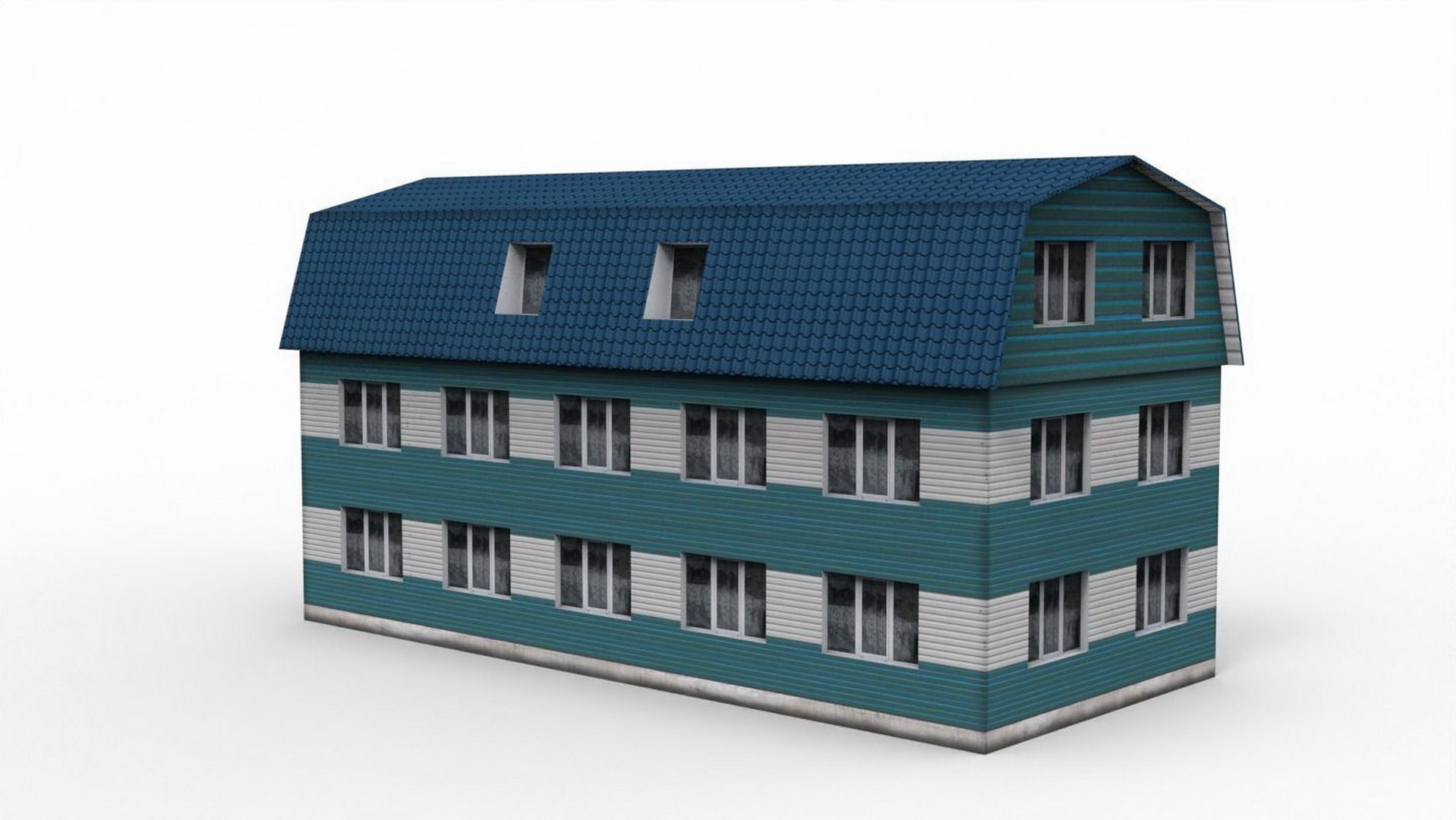 3D Two-story building - TurboSquid 1729150