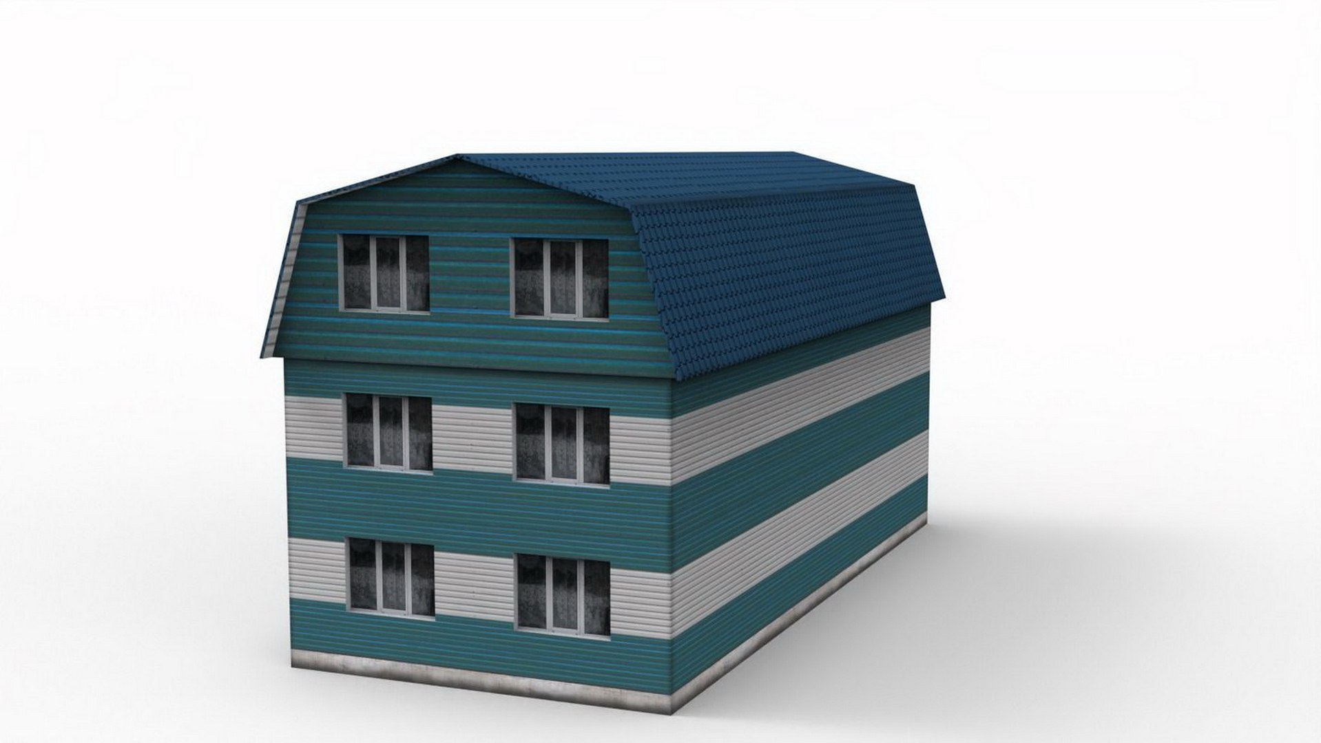 3D Two-story building - TurboSquid 1729150