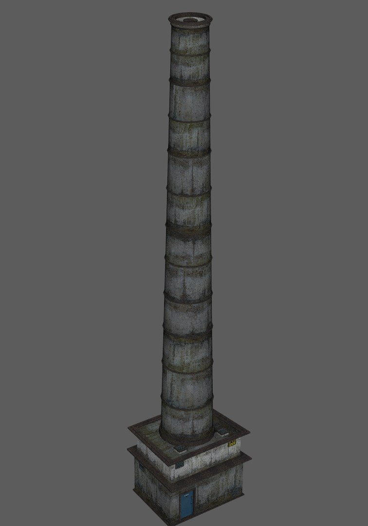 3D chimney factory model - TurboSquid 1362285