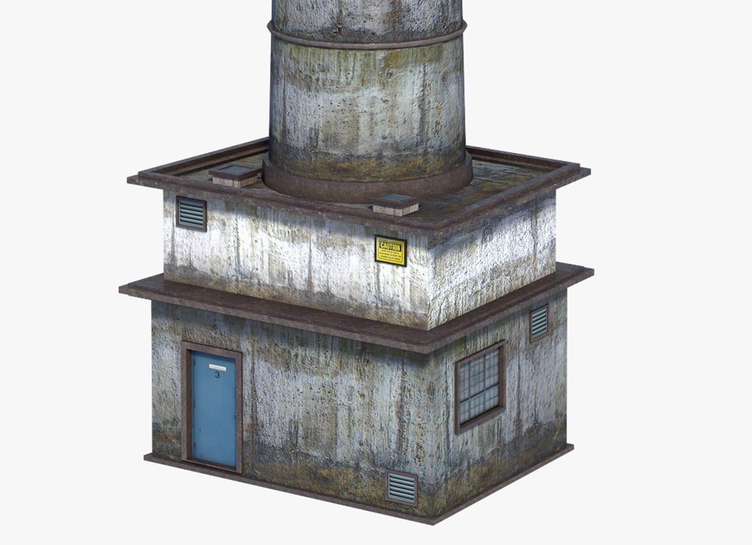 3D chimney factory model - TurboSquid 1362285
