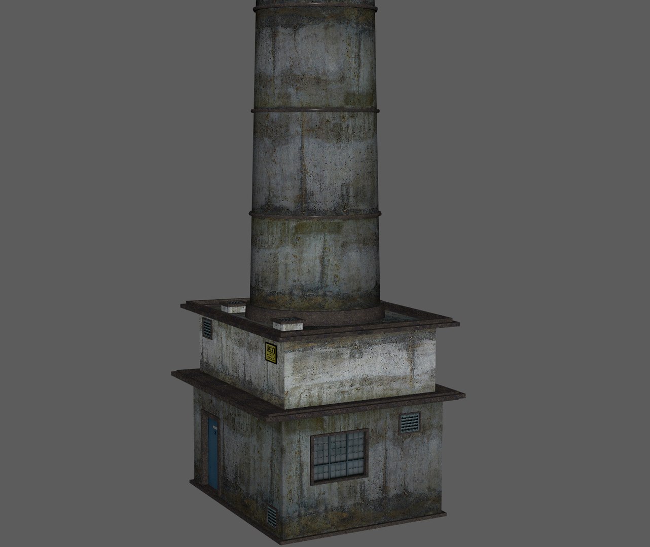 3D chimney factory model - TurboSquid 1362285