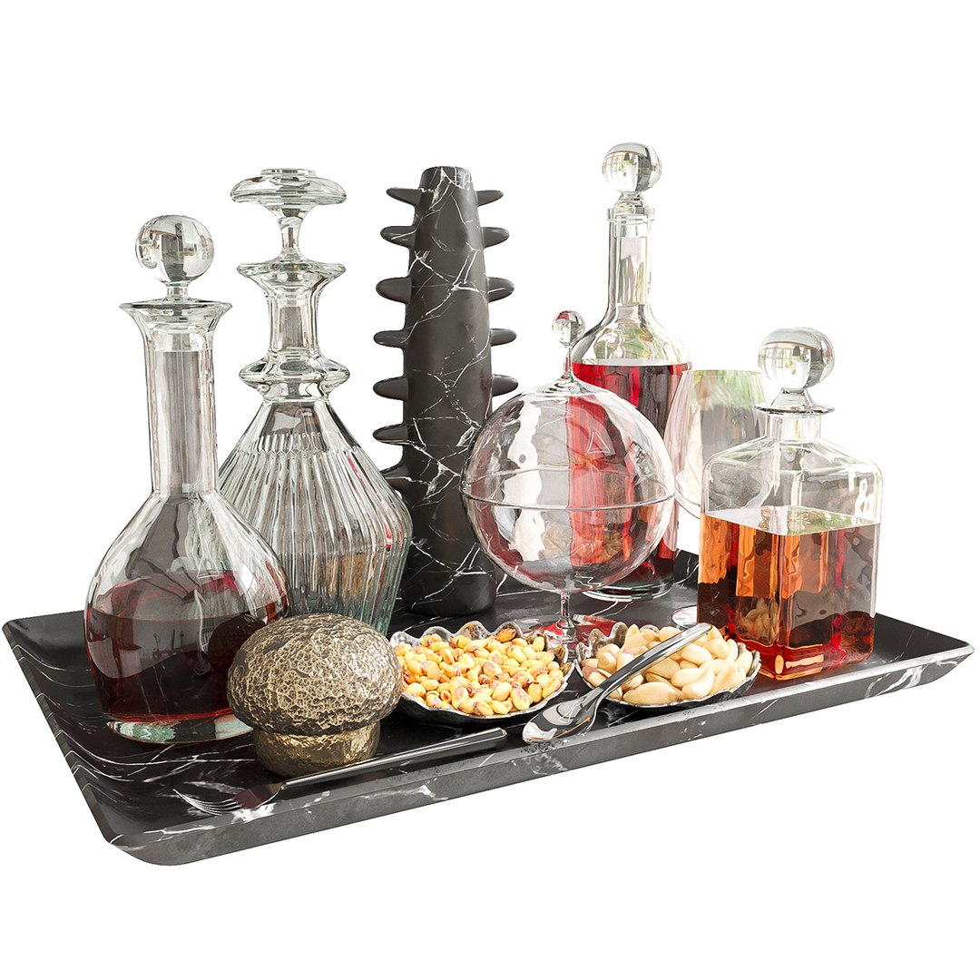 Alcohol set 60 3D model - TurboSquid 2031827