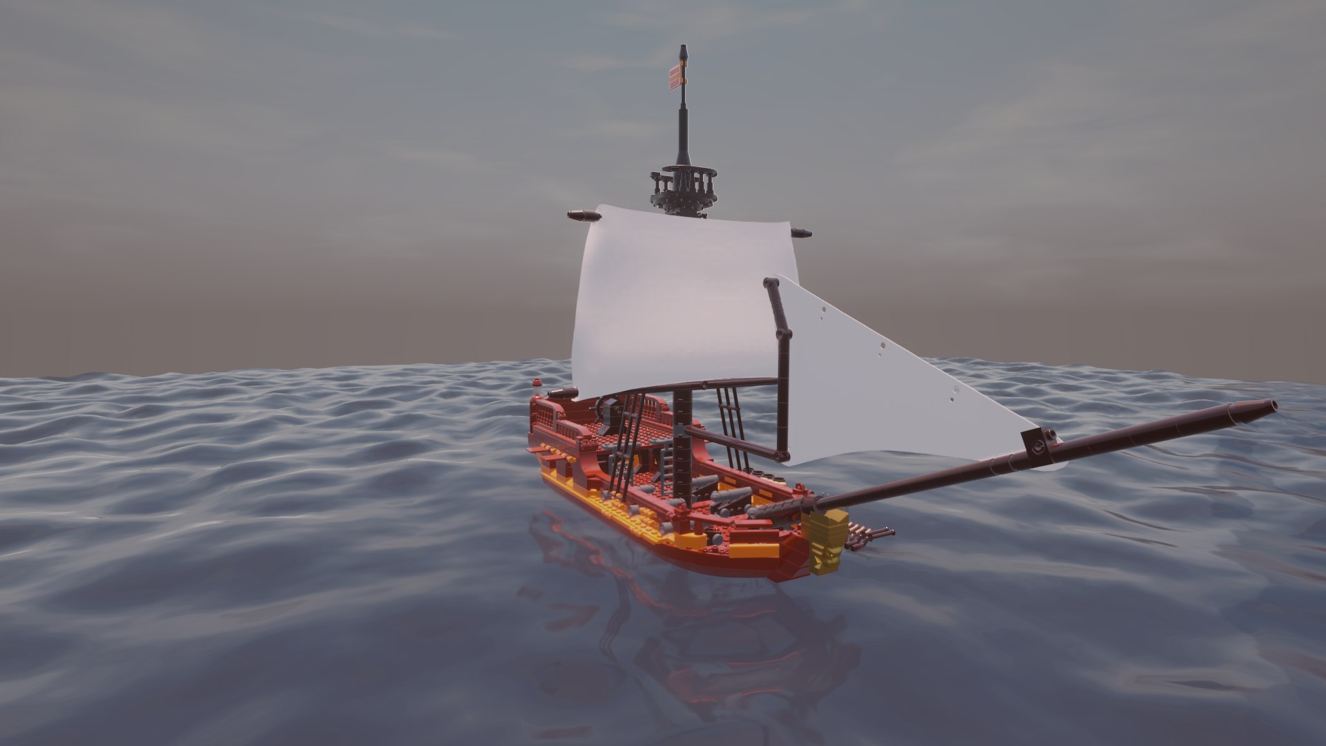 3D LEGO SPANISH SLOOP - THE LIONESS - Rogue Film Productions Model ...