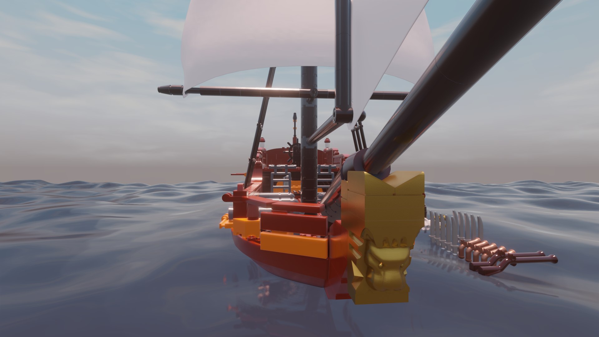 3D LEGO SPANISH SLOOP - THE LIONESS - Rogue Film Productions Model ...