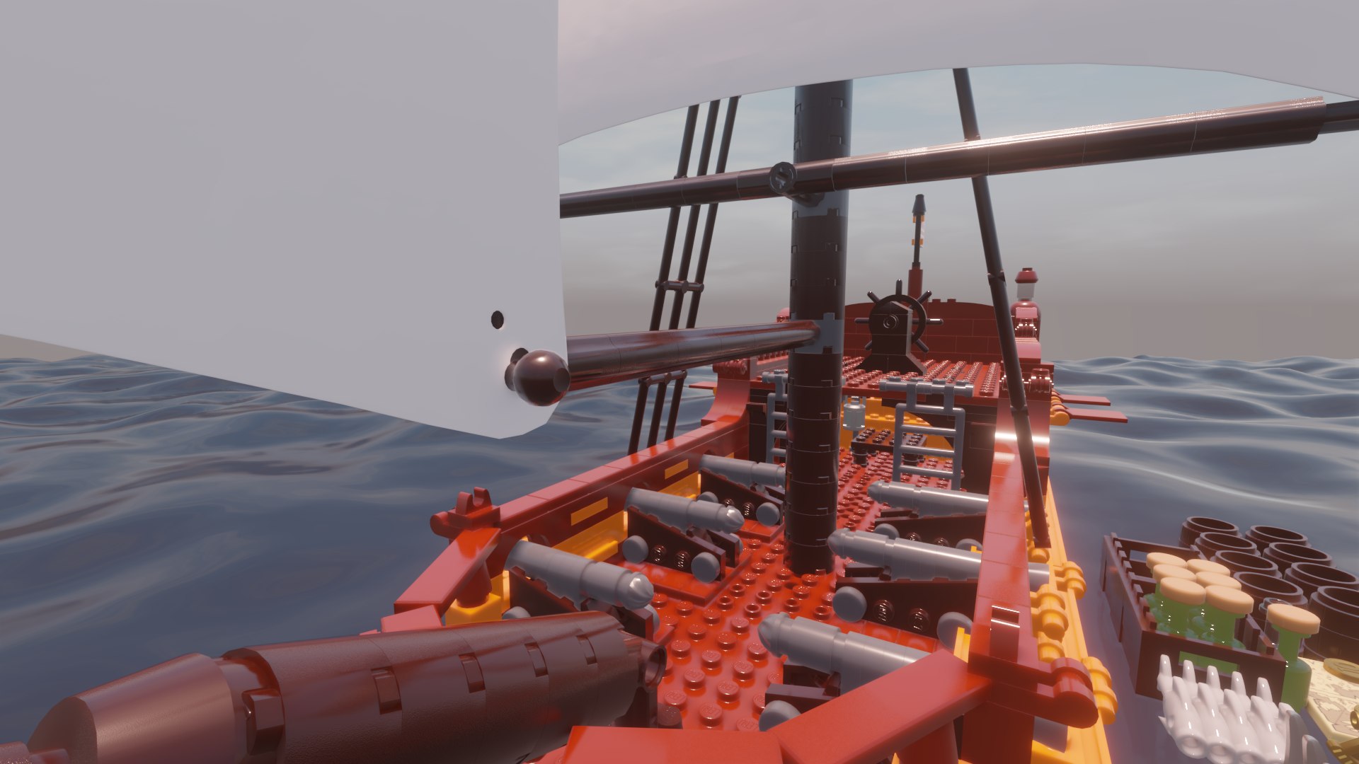 3D LEGO SPANISH SLOOP - THE LIONESS - Rogue Film Productions Model ...