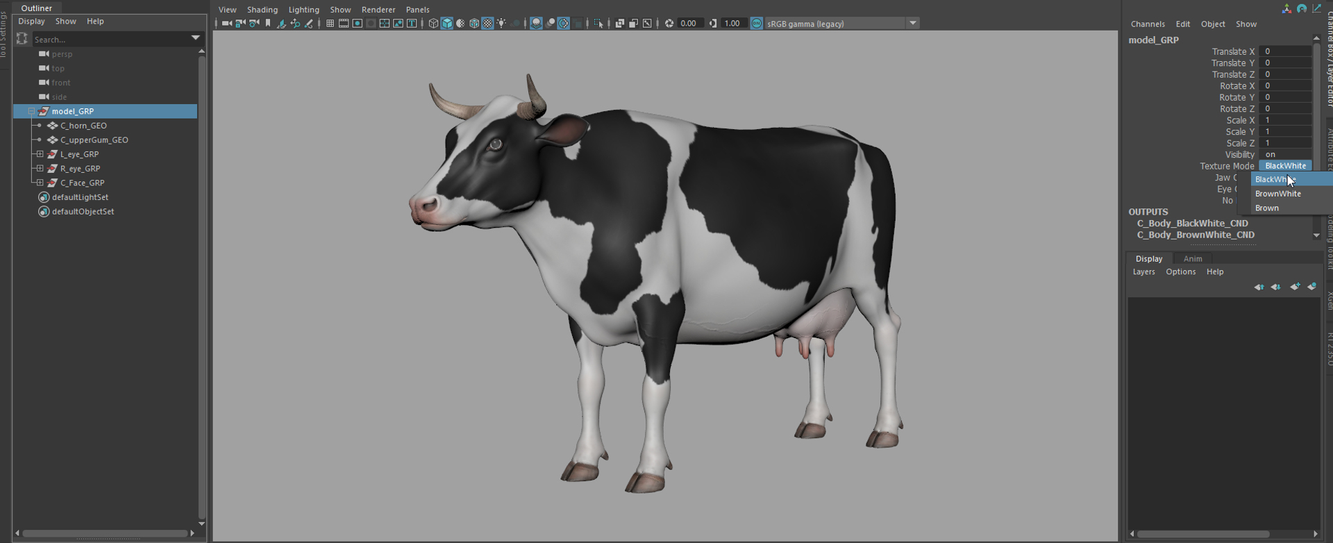 Cow With Fur 3 Textures 3D Model - TurboSquid 2082269