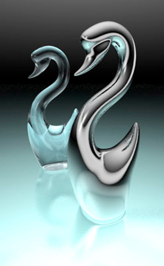 swan bird c4d
