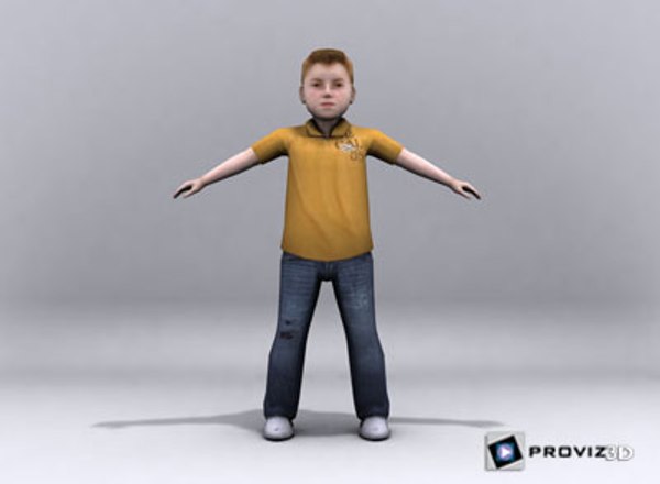 people children 3d model