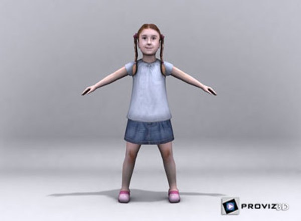 people children 3d model