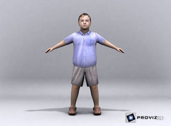 people children 3d model