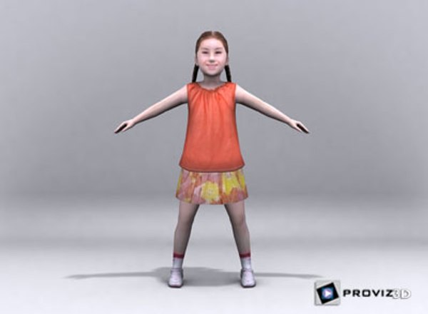 people children 3d model