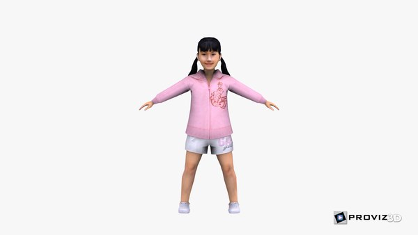 people children 3d model