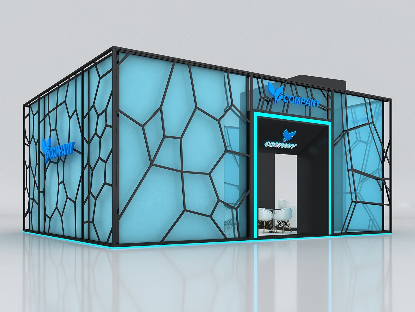 3D Booth Exhibit Stand - TurboSquid 1629856