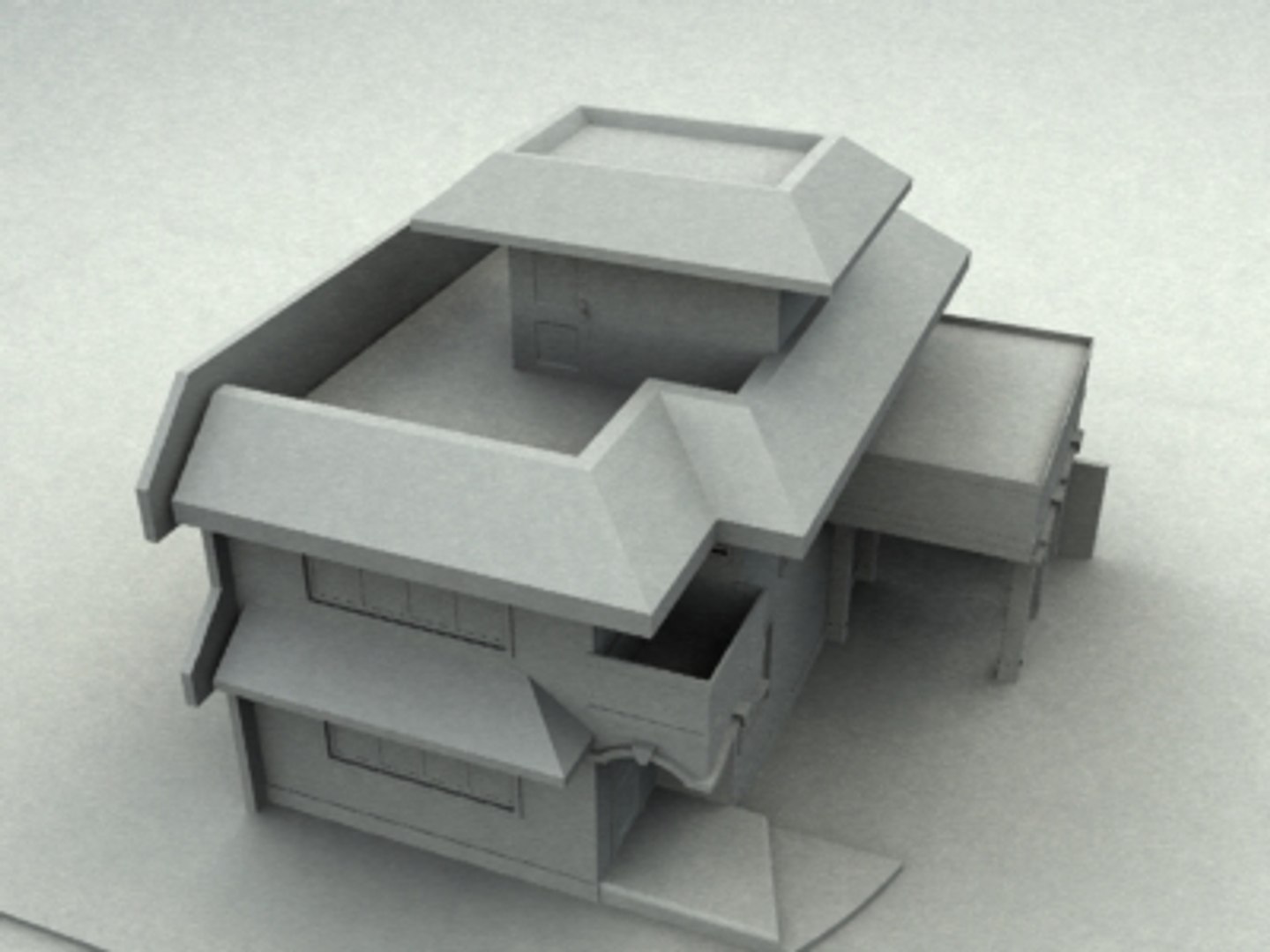 3d 2 Storey Residential Model