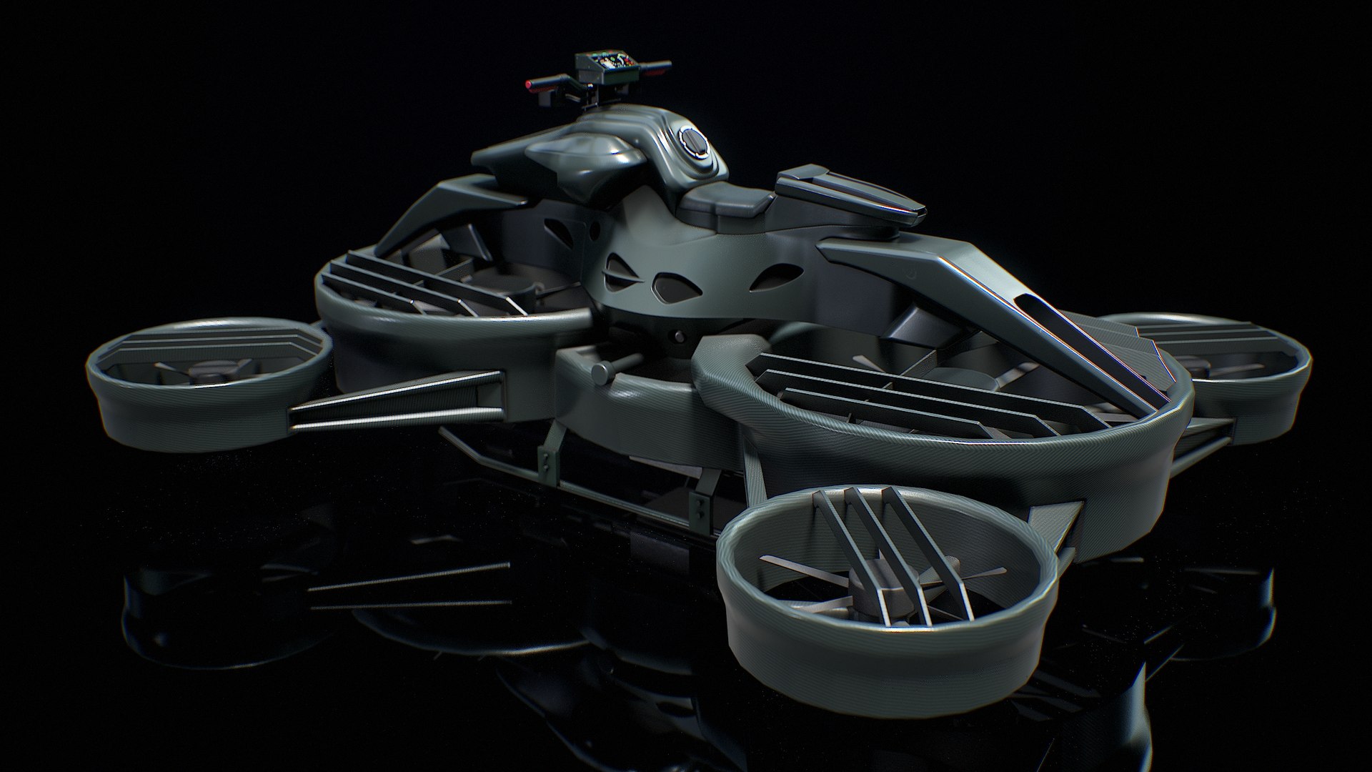Flying Motorcycle Hoverbike X-Turismo Limited 2022 PBR 3D - TurboSquid ...