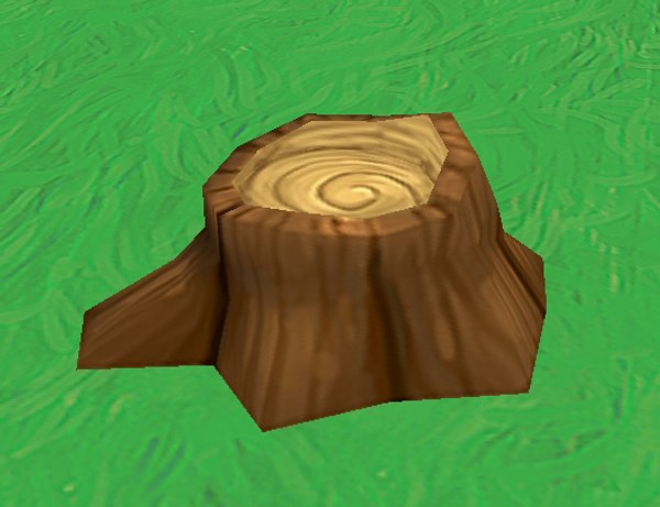 3d small tree stump model