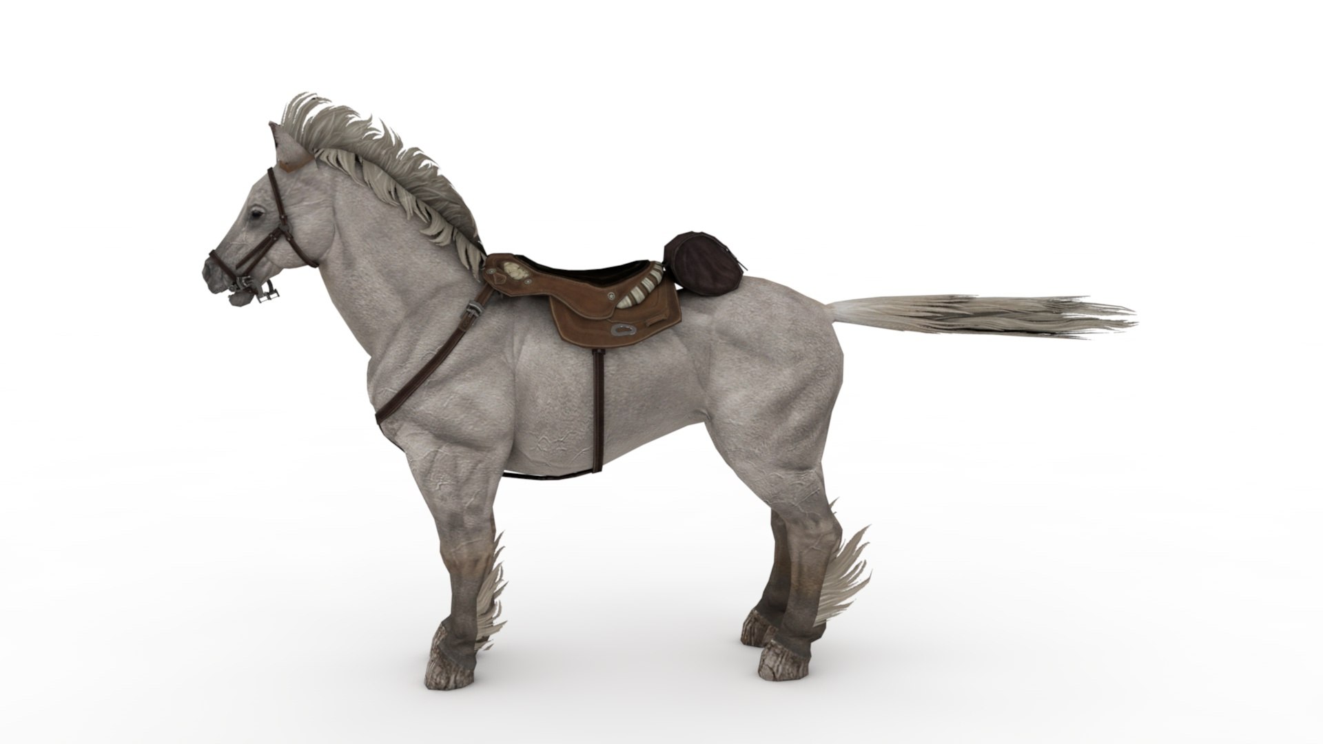 Saddled horse 3D model - TurboSquid 1950055
