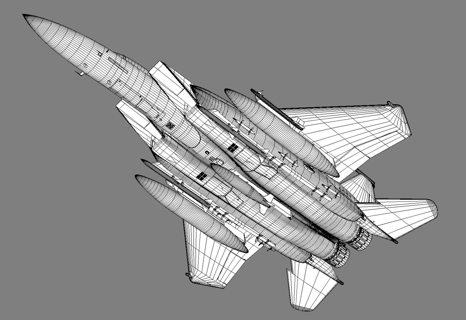 3d f-15e strike eagle cockpit model