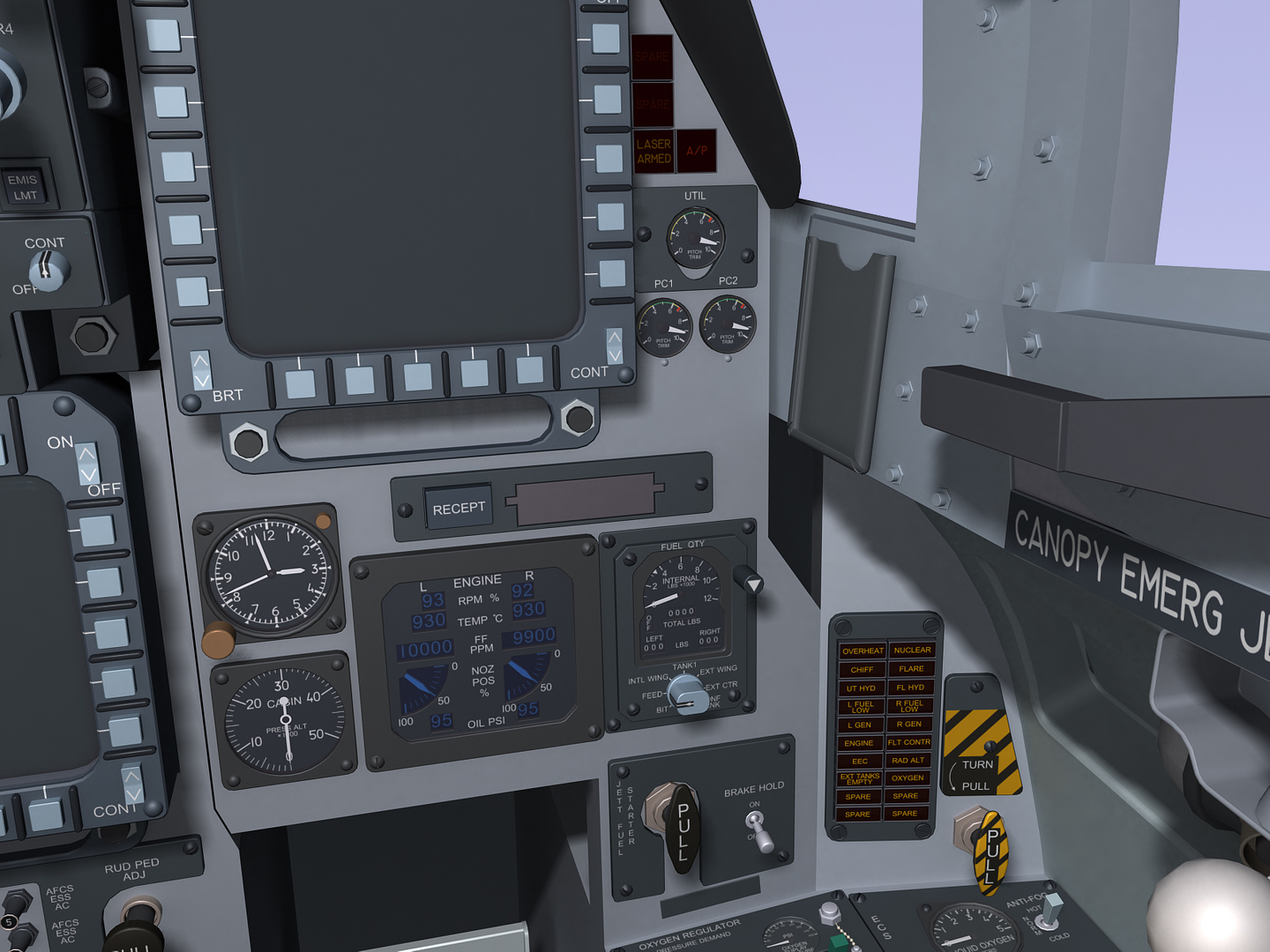 3d f-15e strike eagle cockpit model