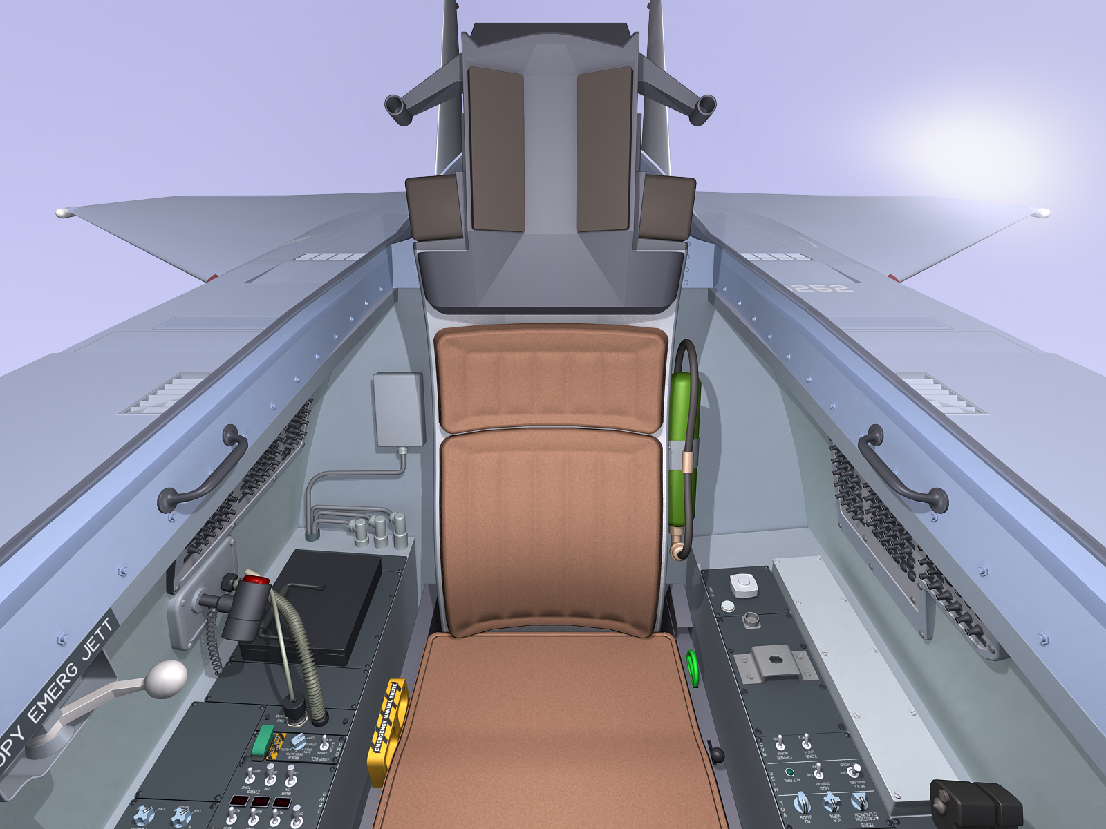 3d f-15e strike eagle cockpit model
