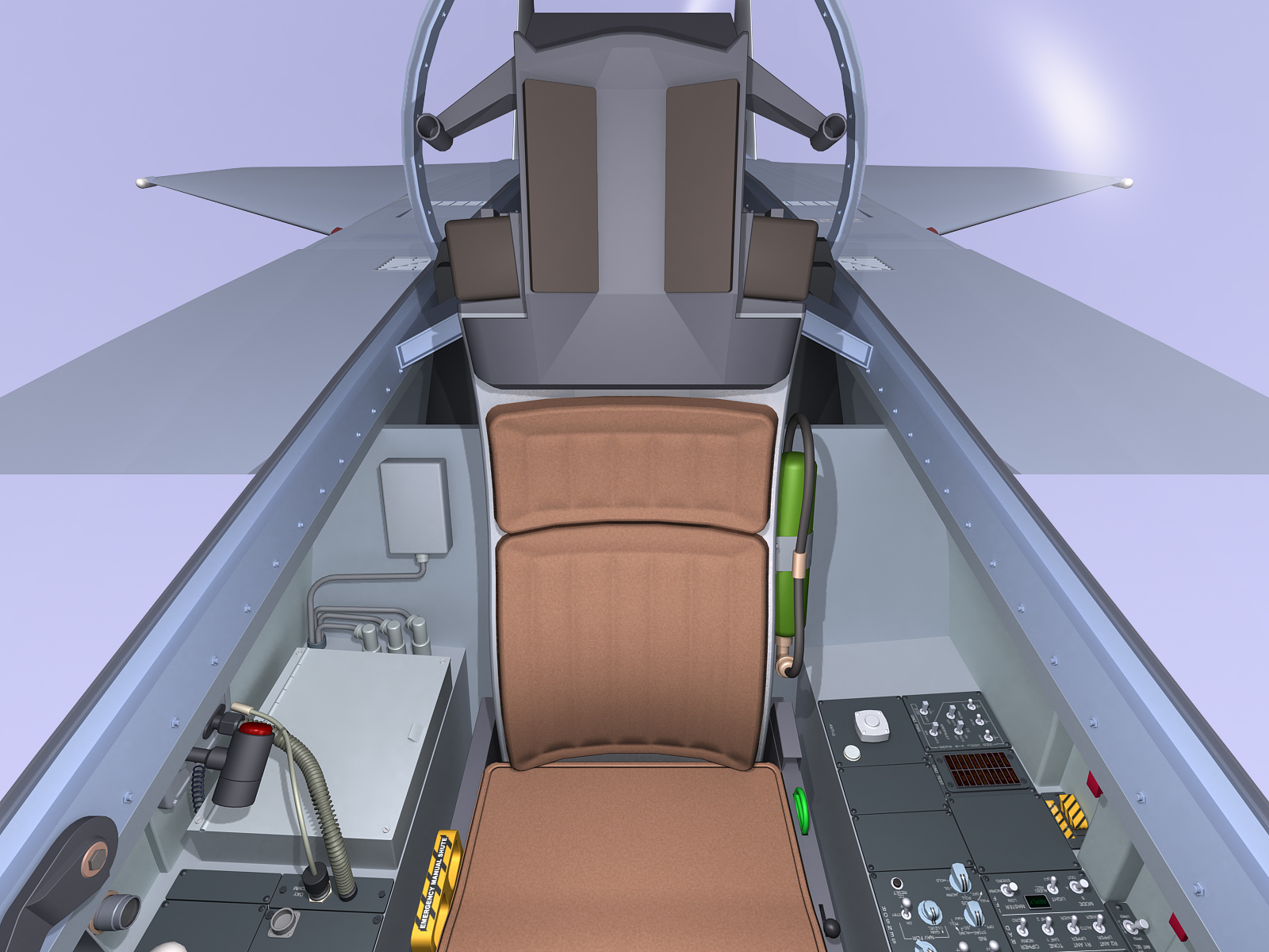 3d f-15e strike eagle cockpit model