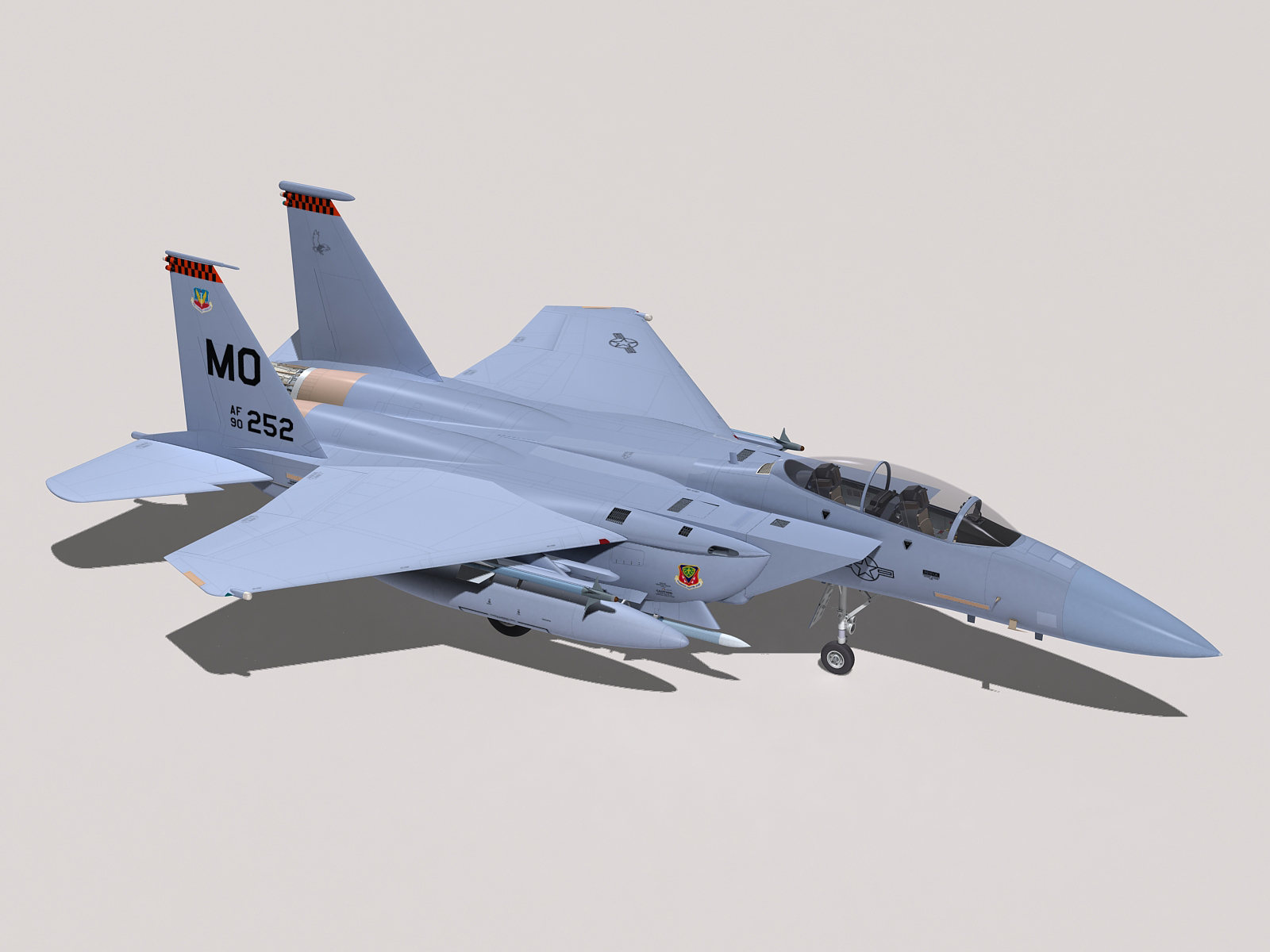 3d f-15e strike eagle cockpit model