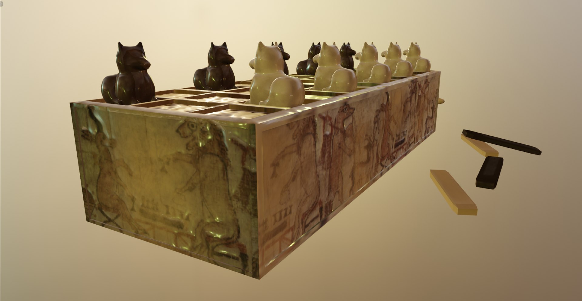 Senet Board Blend model - TurboSquid 2173642