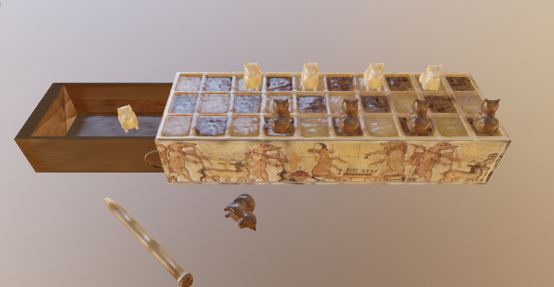 Senet Board Blend model - TurboSquid 2173642