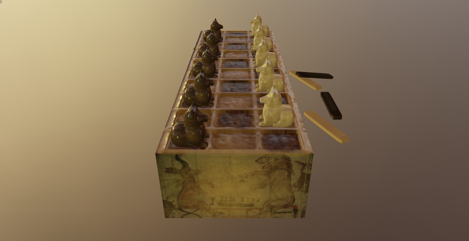 Senet Board Blend model - TurboSquid 2173642