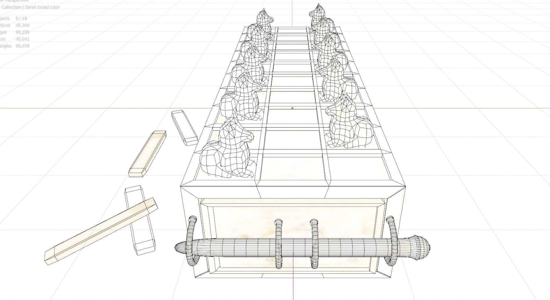 Senet Board Blend model - TurboSquid 2173642