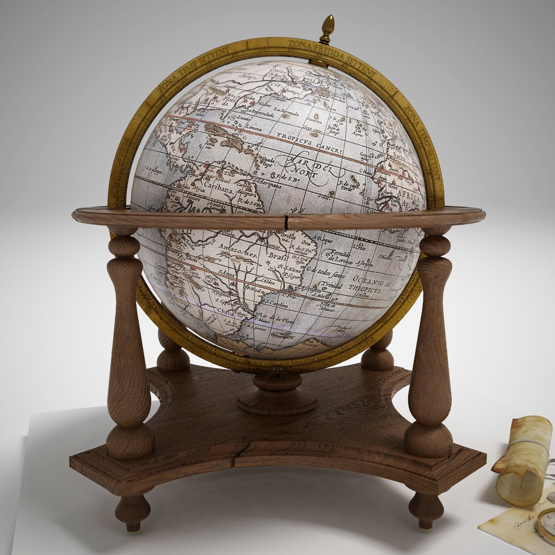 Vintage Globe 3d Model