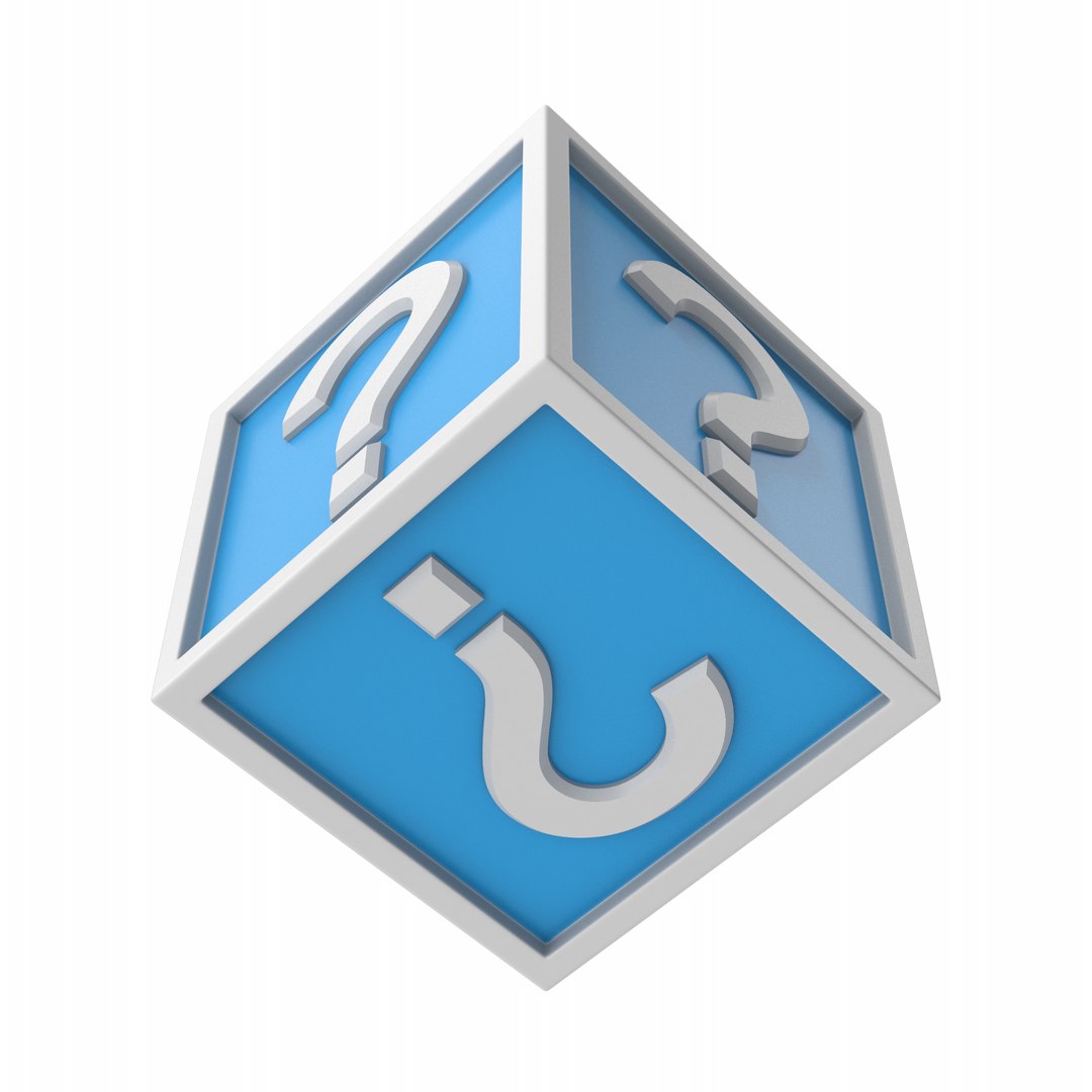 Question Mark Cube 3D Model - TurboSquid 2239811