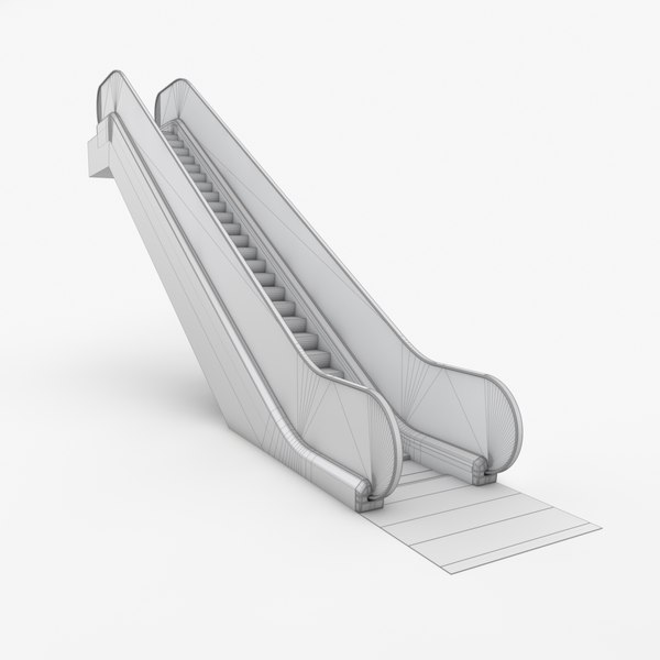 escalator animation 3d model