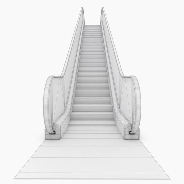 escalator animation 3d model
