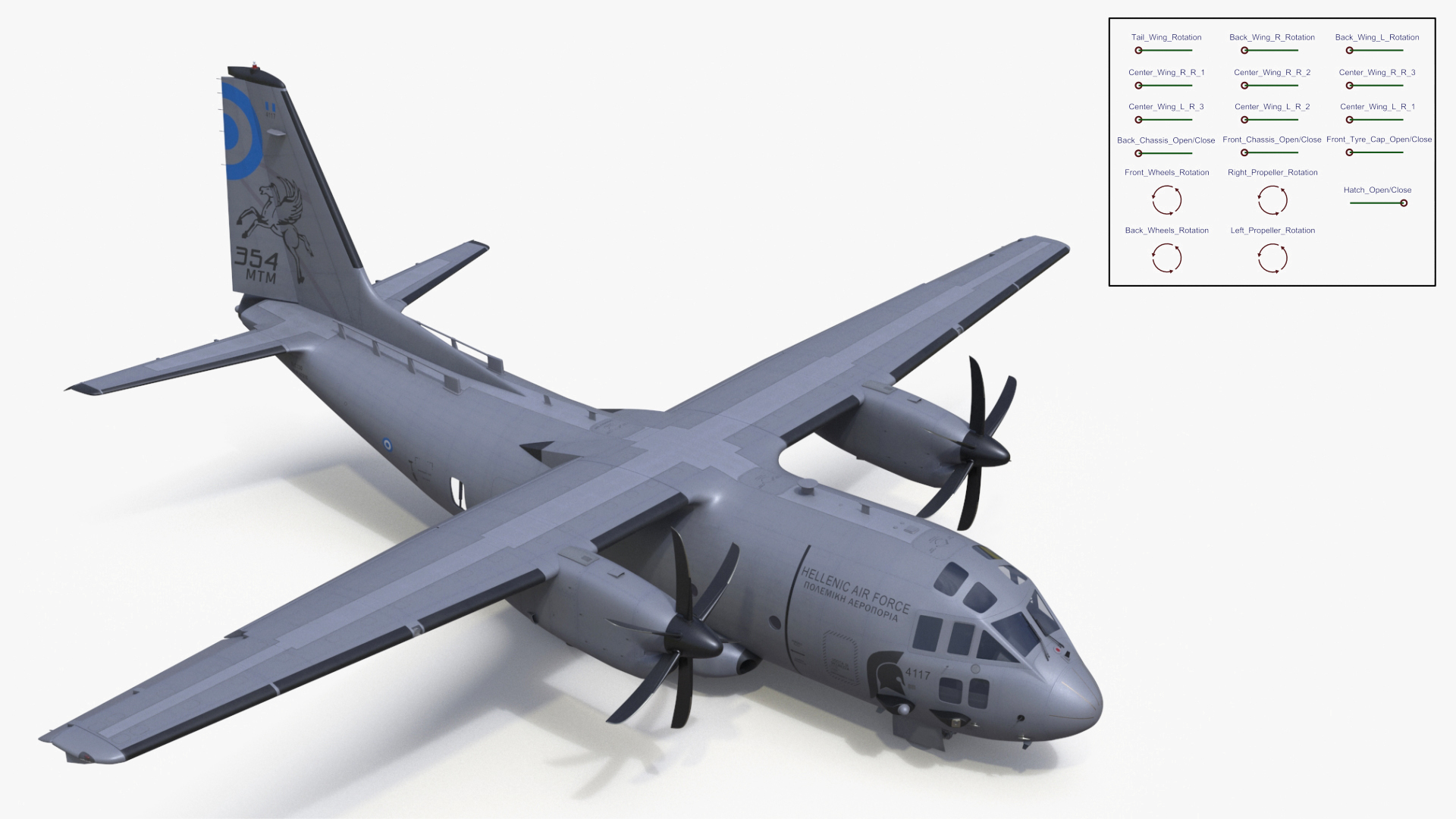 Aircraft Alenia C-27J Spartan Greece Rigged 3D - TurboSquid 2290836