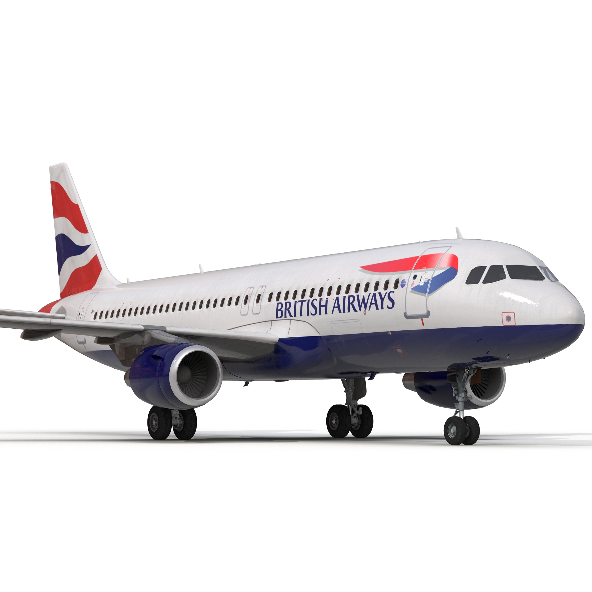 airbus a320 british airways 3d model
