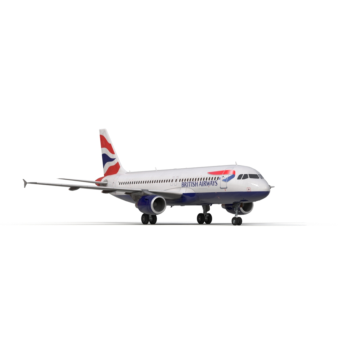 airbus a320 british airways 3d model