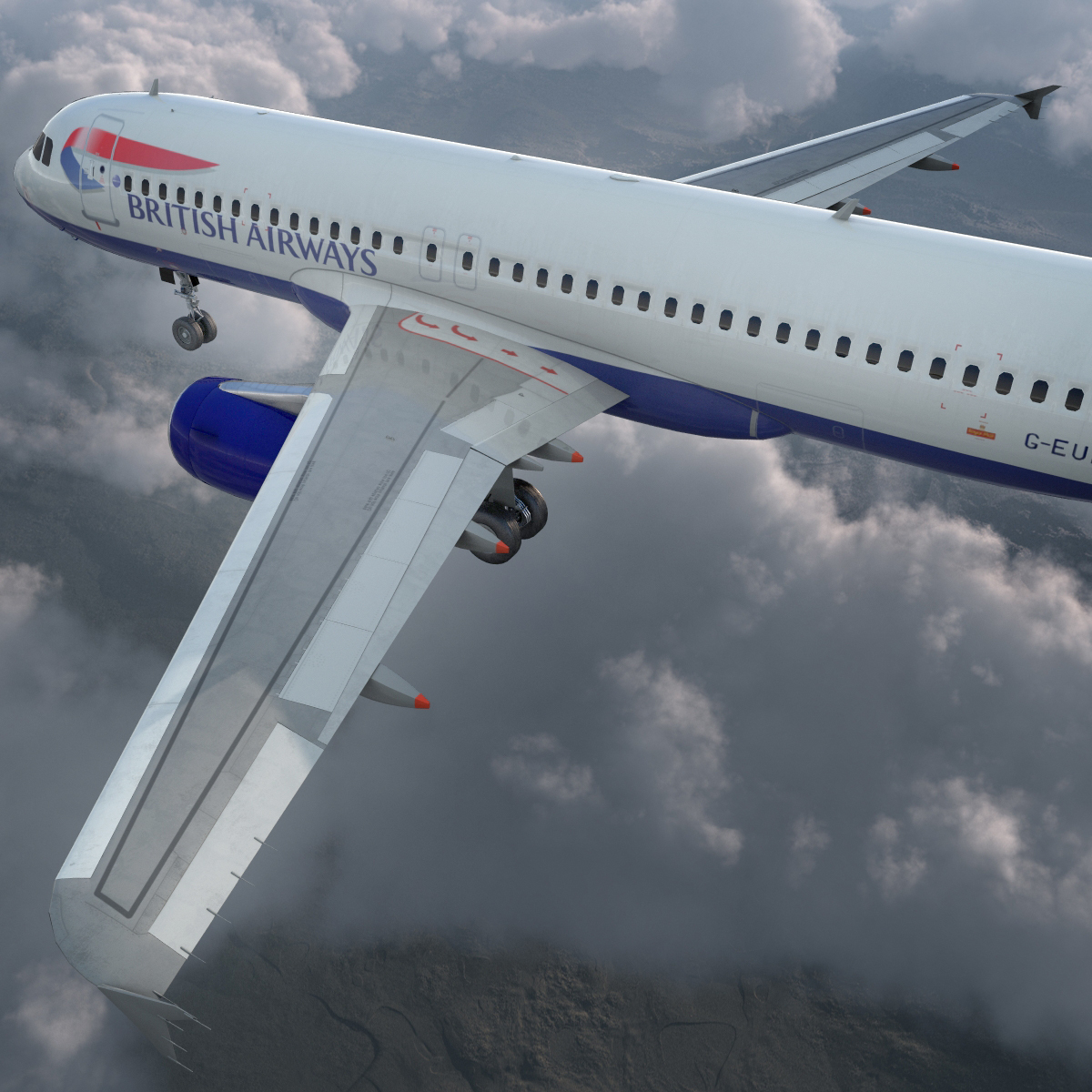 airbus a320 british airways 3d model