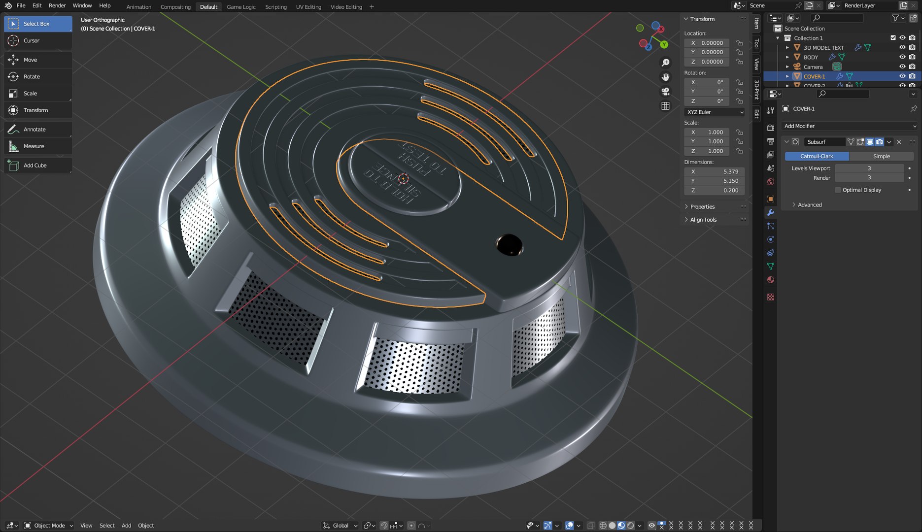 Smoke Detector 3D Model - TurboSquid 2258985