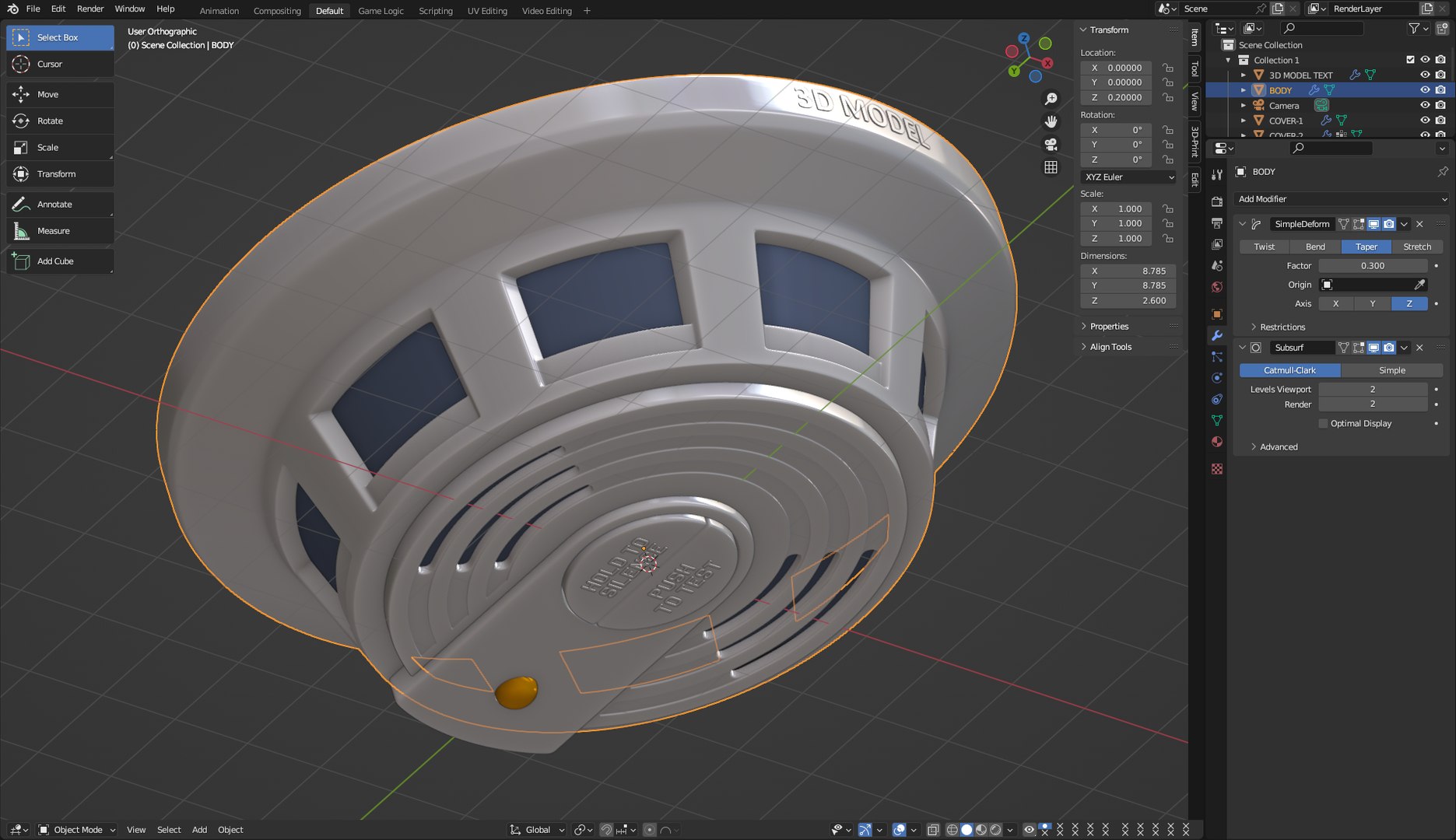 Smoke Detector 3D Model - TurboSquid 2258985