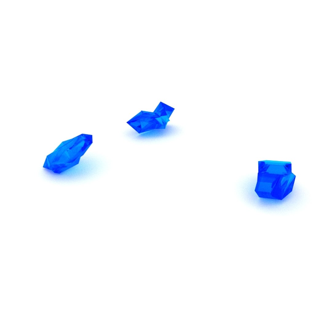 Free 3D Blue Glass Shards - TurboSquid 1152856