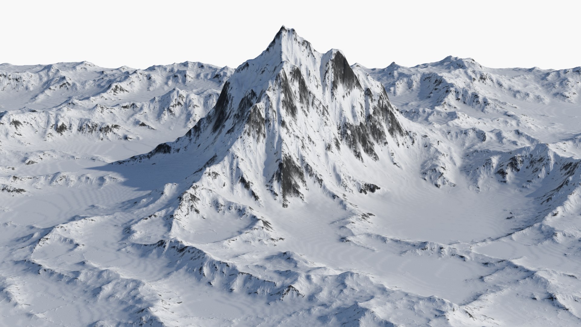 3D Mountain Snowy Snow Model - TurboSquid 1240894