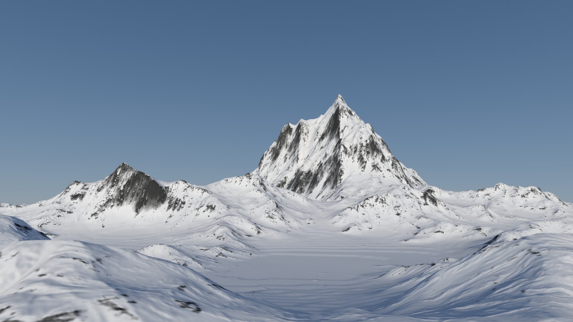 3D Mountain Snowy Snow Model - TurboSquid 1240894
