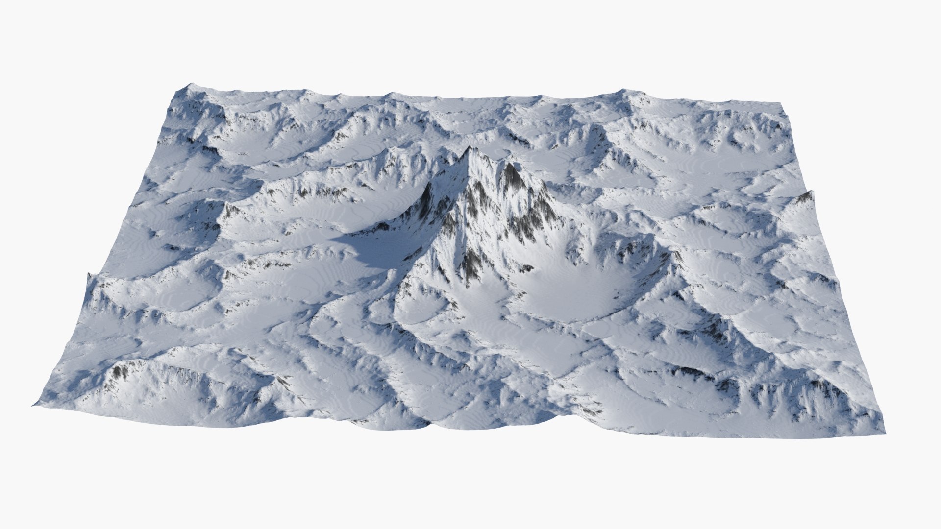 3D Mountain Snowy Snow Model - TurboSquid 1240894