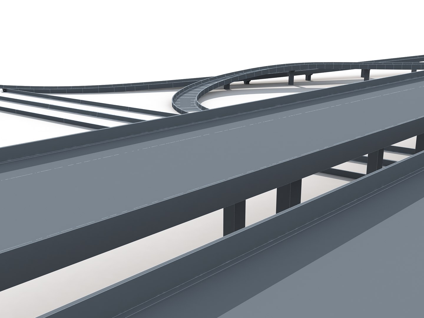 Viaduct Highway 3D Model - TurboSquid 1514301