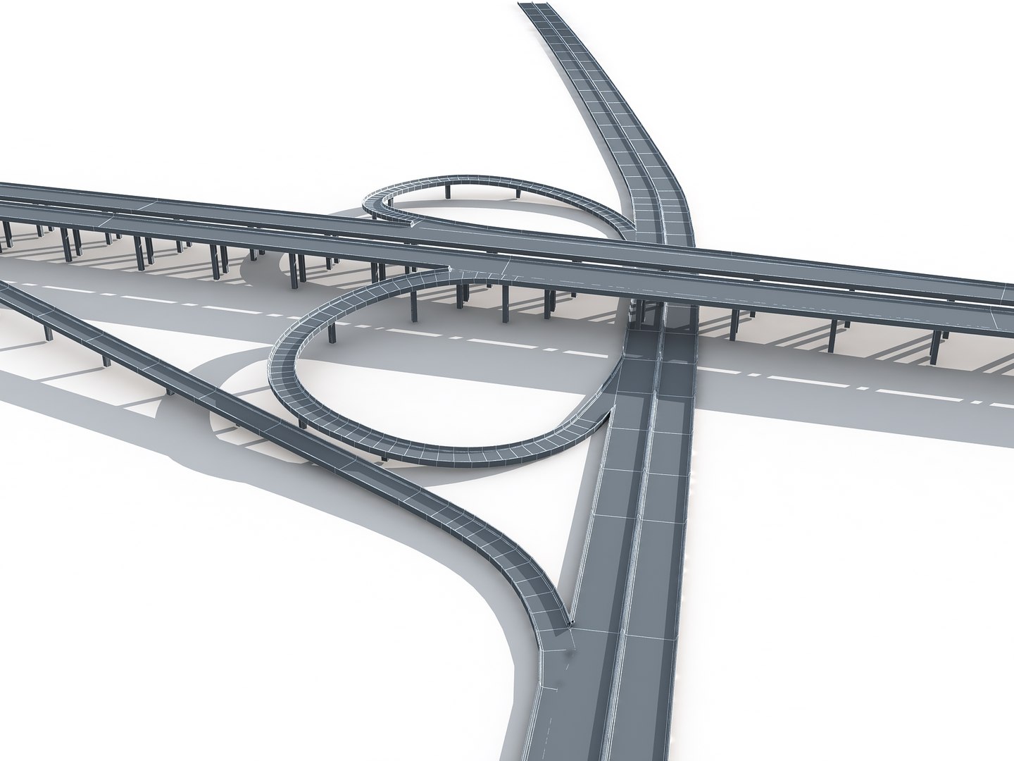 Viaduct Highway 3D Model - TurboSquid 1514301