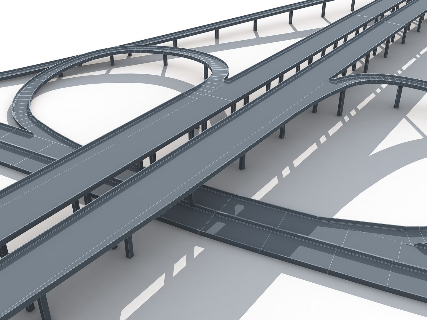 Viaduct Highway 3D Model - TurboSquid 1514301