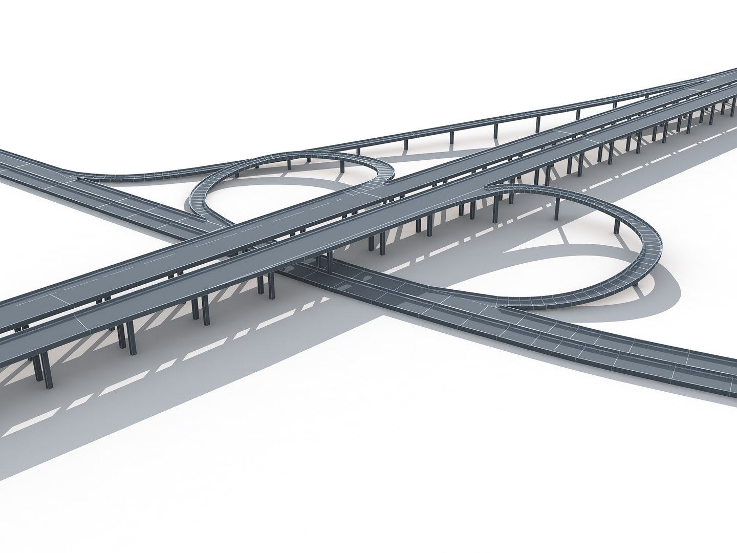 Viaduct Highway 3D Model - TurboSquid 1514301