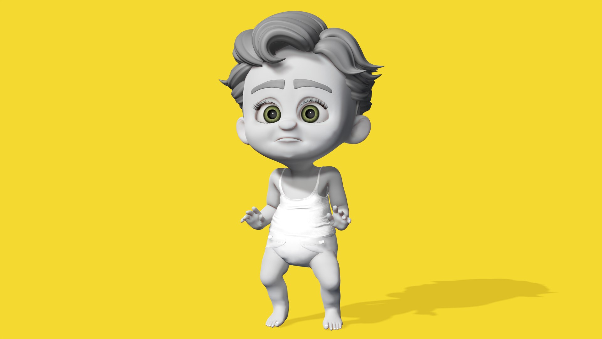 Free Free Toon Child Stylized Cartoon Kid Rigged Baby Character Model ...