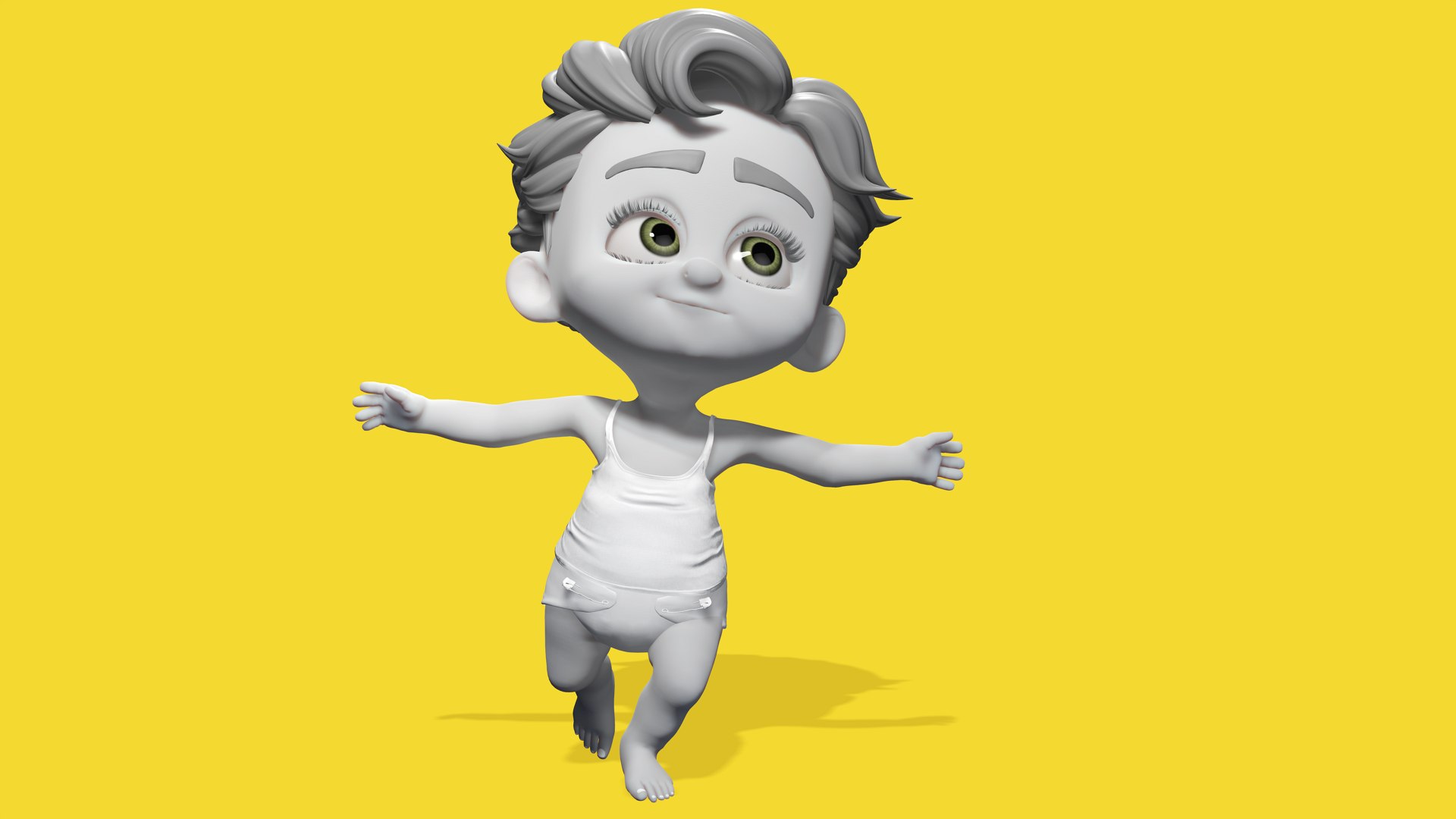Free Free Toon Child Stylized Cartoon Kid Rigged Baby Character Model ...